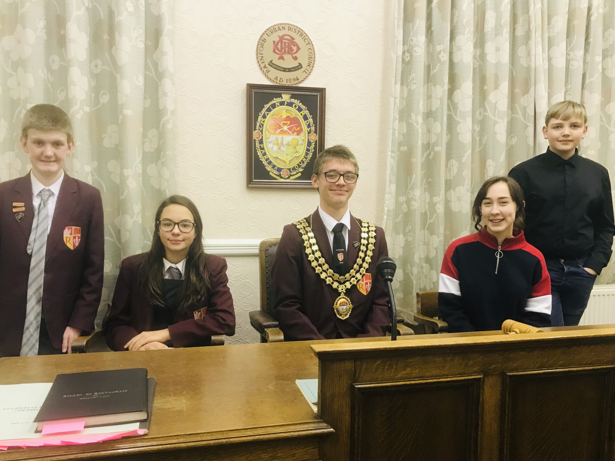 School Council at Parish Council Meeting - Rainford High School